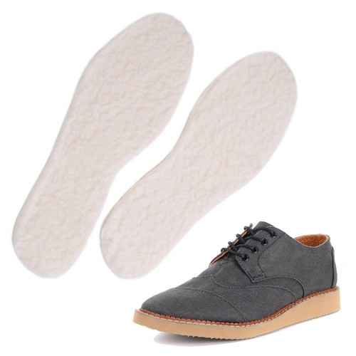 WOOL COMFORT INSOLES Fleece Inner Sole Shoe Warm Universal Trimmable ...