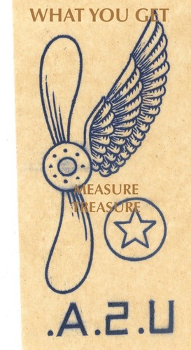 C.1942 WW2 USAF USA PATRIOTIC EMBLEM PROPAGANDA NOS HEAT TRANSFER F11 ...
