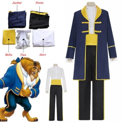 Beauty and The Beast Cosplay Costume Disney Prince Adam Cosplay Beast ...