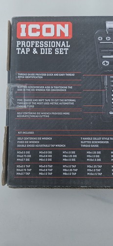 Brand New ICON 59159 PROFESSIONAL METRIC 41 Piece TAP & DIE SET TDMT-41 ...