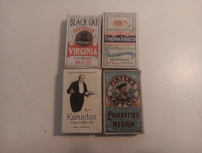 X4 VINTAGE CIGARETTE/TOBACCO PACKET EMPTY PACKET/BOX VIRGINIA BLACK CAT ...