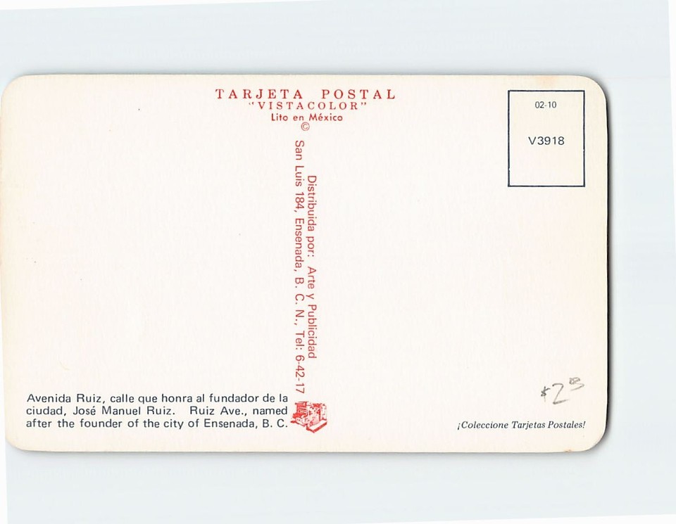 Postcard Ruiz Avenue Ensenada Baja California Mexico | eBay