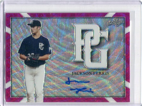 2021 Leaf Perfect Game Showcase Metal Pink Wave Proof Jackson Ferris ...
