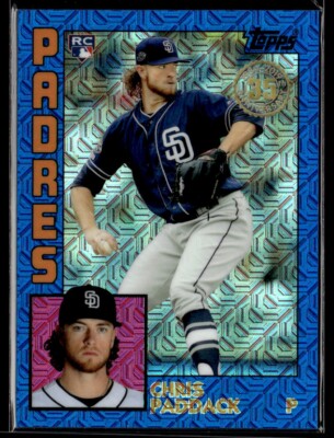 2019 Topps Sillver Pack Blue Mojo Chris Paddock Rookie /150 San Diego ...