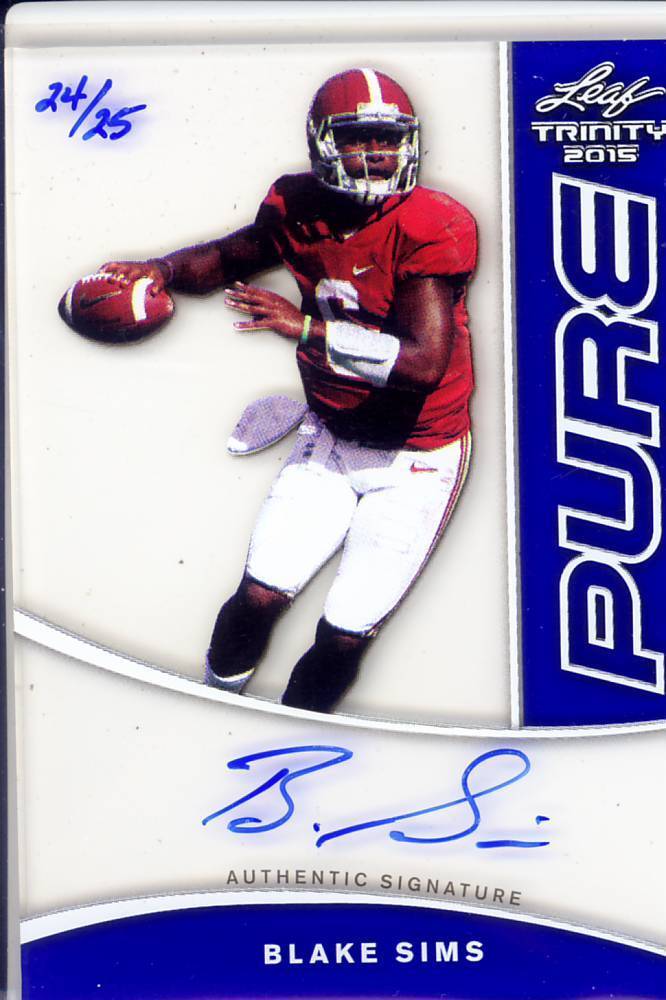 blake sims rookie rc draft auto autograph alabama crimson tide college ...