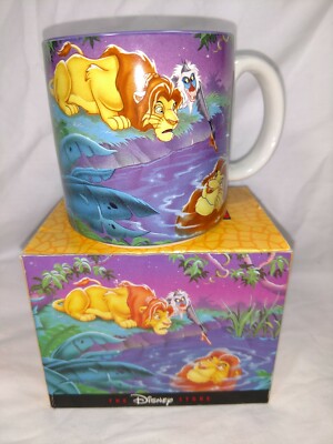 Vintage Lion King Disney Store Mug Simba Mufasa Lion King Reflection | eBay