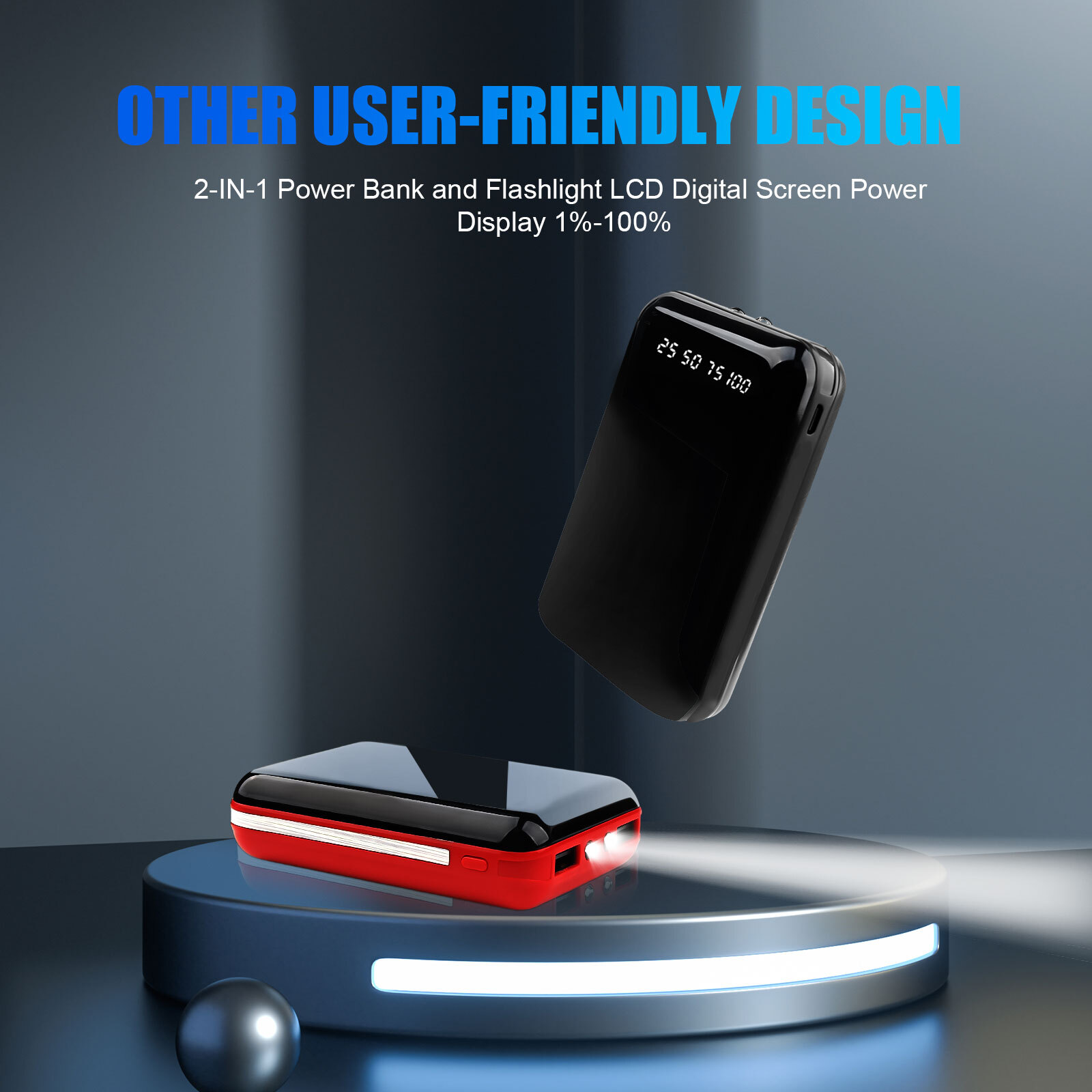 20000mAh Mini Power Bank Dual USB UltraThin External Battery Backup ...