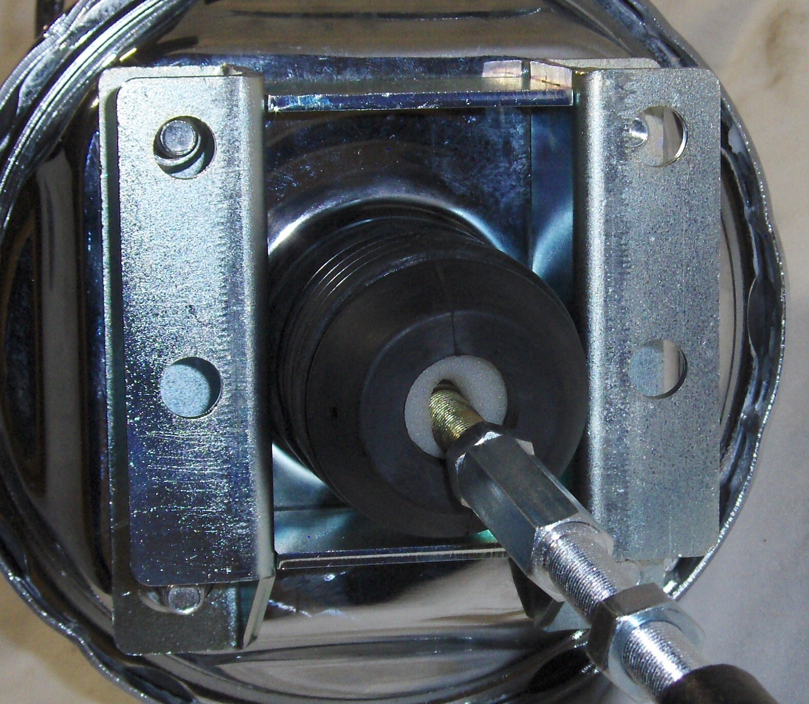 1955 56 57 Chevy Tri 5 Chrome Brake Booster Master Cylinder Disc Disc ...