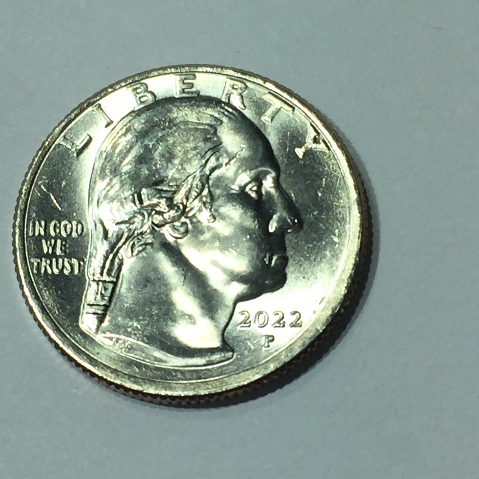 WASHINGTON QUARTER 2022 P ERROR FLOWER/HAIR DROOLING GEORGE #113 | eBay