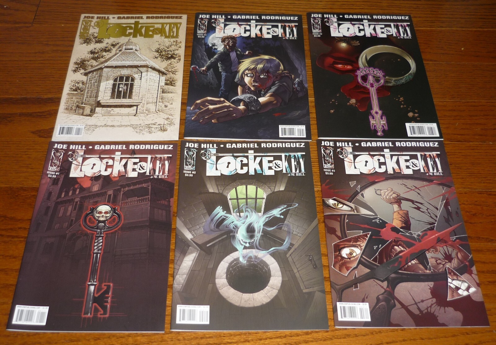 Locke and Key comics # 1, 2, 3, 4, 5, 6, IDW 2008, Joe Hill, Gabriel ...