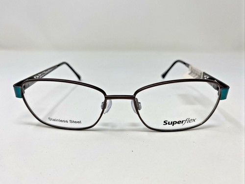 Superflex Eyeglasses Frame SF-545 M102 51-16-135 Brown/Blue Full Rim ...