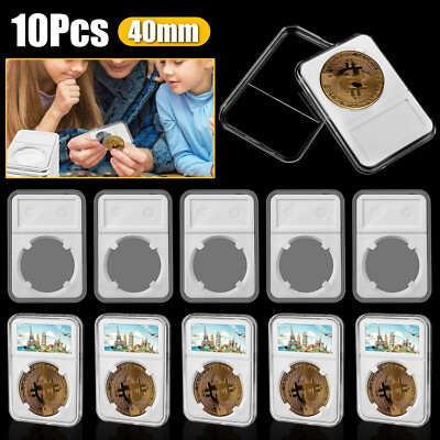 10-Pack Coin Slab Display Holder Storage 40mm for AMERICAN SILVER EAGLE ...