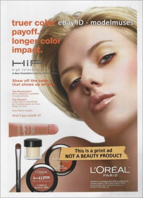 L'OREAL Cosmetics 1-Page Magazine PRINT AD 2007 SCARLETT JOHANSSON | eBay