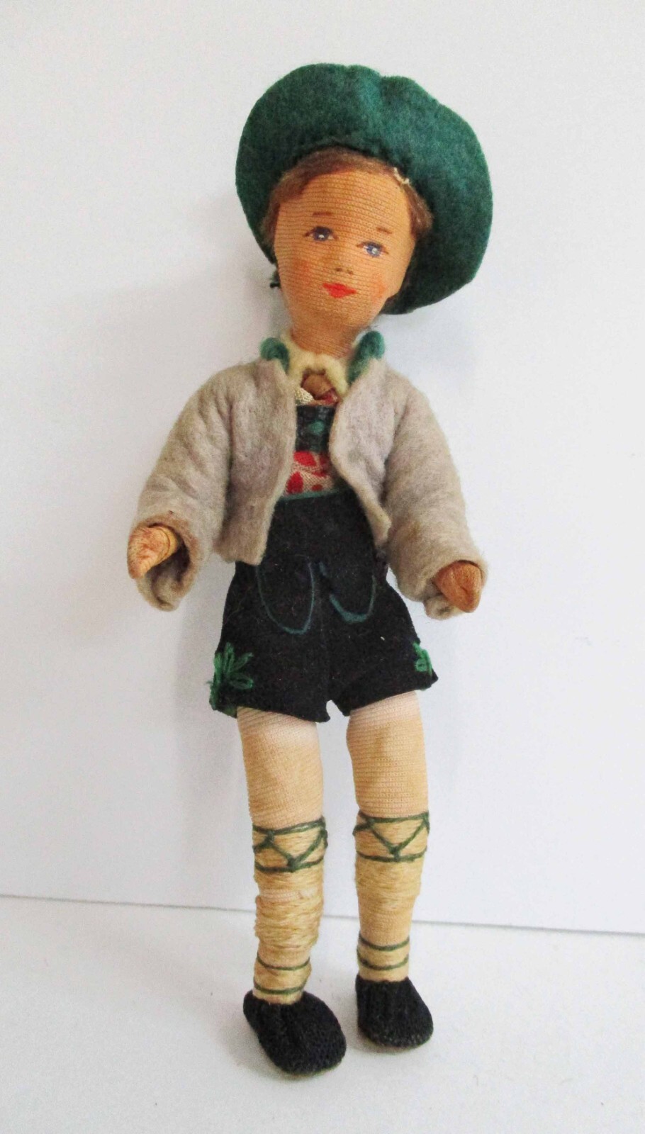 Family of Erna Meyer Stockinette Faced German Attired Dollhouse Dolls 1 ...