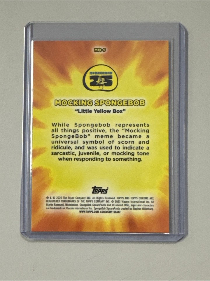 2025 Topps Chrome SpongeBob Masterful Memes Mocking SpongeBob | eBay