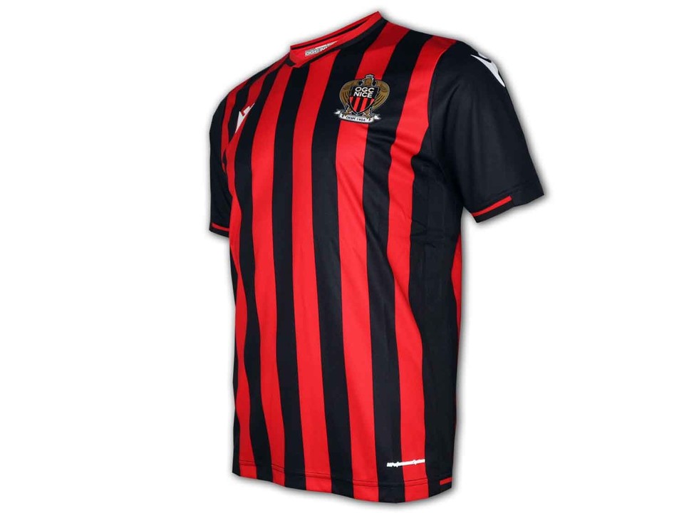 Macron OGC Nice Home Shirt Red OGC Nice Home Jersey Fan Jersey Ligue 1 ...