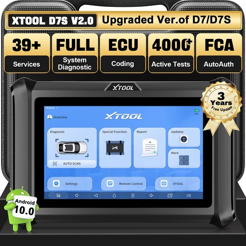 XTOOL D7S V2.0 OBD2 Scanner Car Bidirectional Diagnostic Tool Key Programmer FCA | eBay