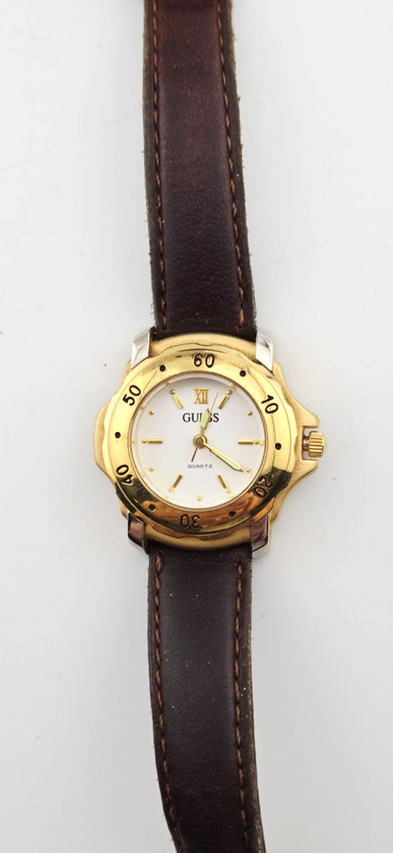 Guess Watch Vintage 1992 Womens Professional Diver New Battery Gold ...