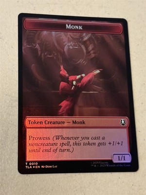 mtg foil token Monk // Food, 010//021, Avatar the Last Airbender ...