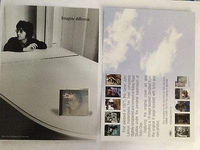 JOHN LENNON IMAGINE POSTCARD PROMO 2 SIDED VERY RARE 6 x 8 | eBay