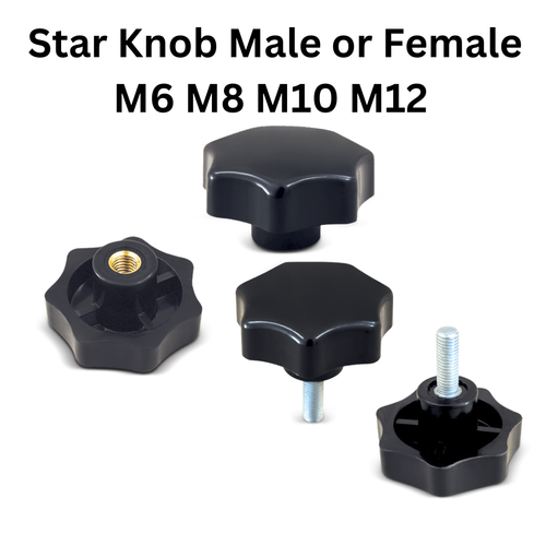 Star Knob Duroplast Knobs Clamping Hand Tightening Male / Female M6 M8 M10 M12 | eBay UK