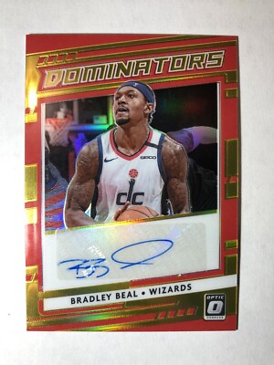2020-21 Donruss Optic Bradley Beal Auto GOLD Dominators Signature ...