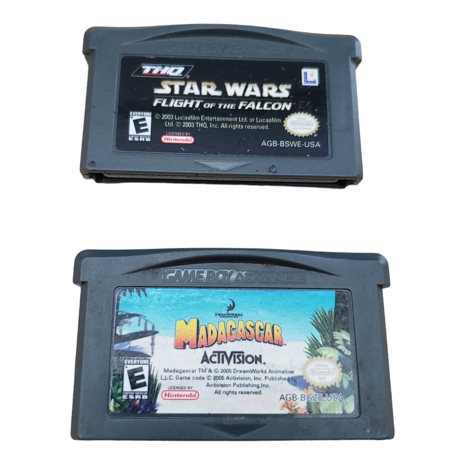 Gameboy Advance Star Wars Flight of the Falcon & Madagascar GBA games ...