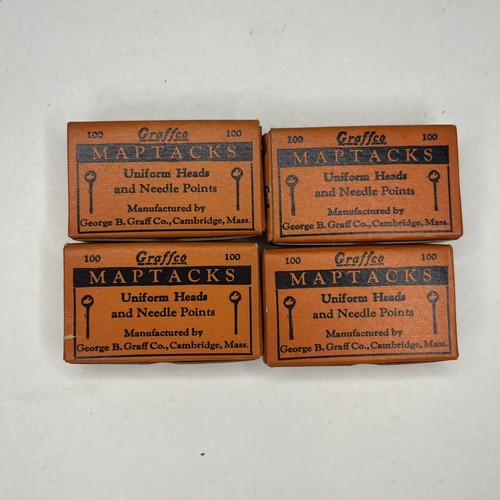 Graffco & Moore Map Medium Tacks Red 4 Boxes | eBay