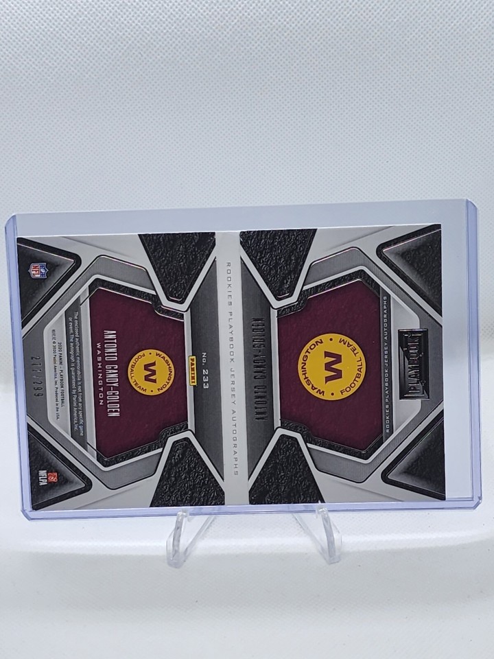 ANTONIO GANDY-GOLDEN 2020 PANINI PLAYBOOK ROOKIE BOOKLET JERSEY AUTO ...