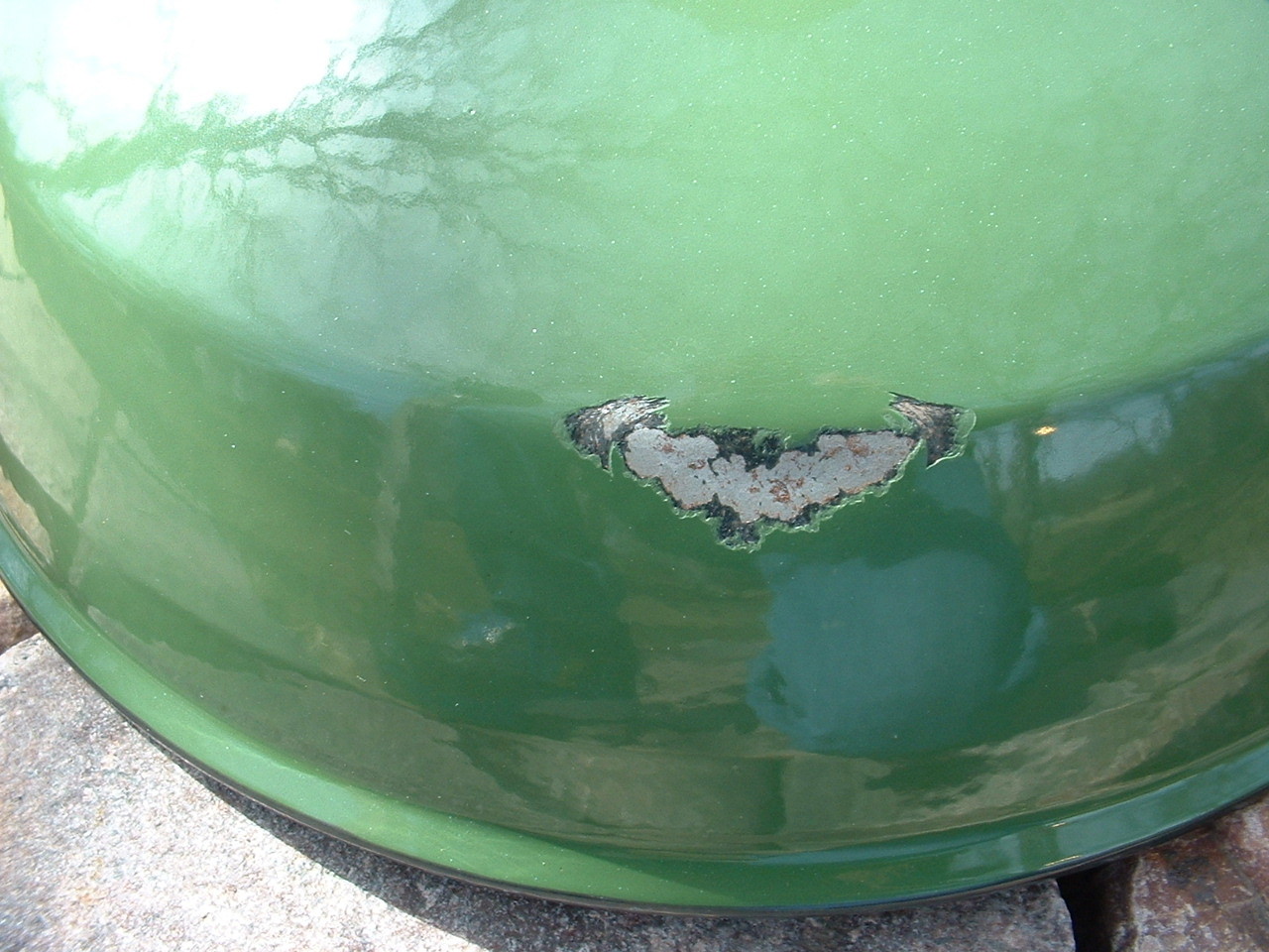 (2) VTG Appleton 18" Flush Mount Industrial Green Barn Porcelain Light ...