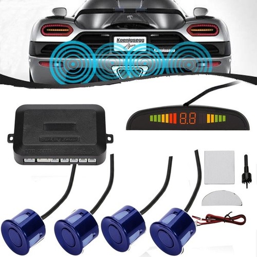 CAR REAR REVERSE PARKING SENSORS 4 SENSOR AUDIO BUZZER ALARM CANBUS KIT ...