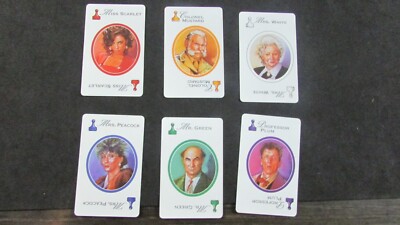 Game Pieces - Clue Game - 1996 - Player Cards - White, Plum, Mustard ...