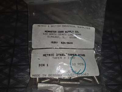 QTY 10 Taper Pin 8 mm x 26 mm Carbon Steel DIN 1 McMaster Free ship | eBay