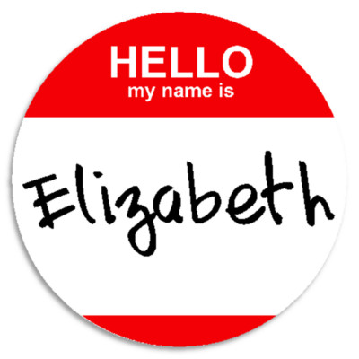 Hello My Name Is Elizabeth - 10 Pack Circle Stickers 3 Inch - Custom ...