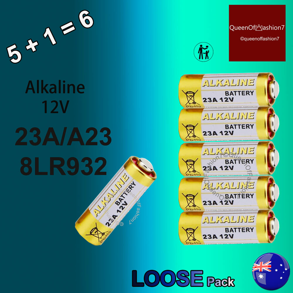 6 x 23A Loose A23/8LR932 12V Powercell Battery Batteries Alarm Remote ...