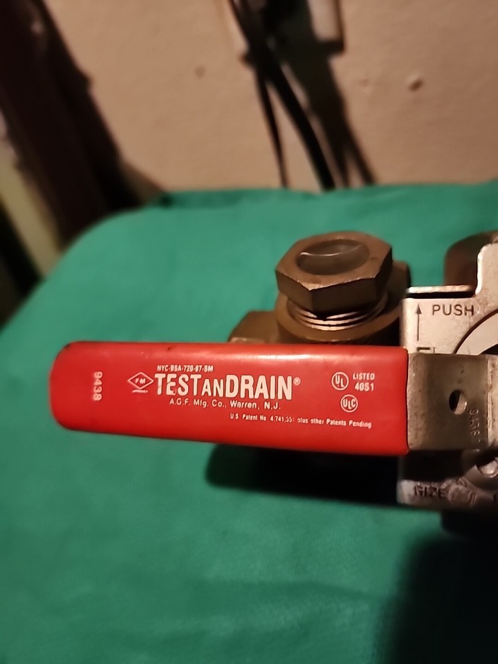 AGF MANUFACTURING MODEL 1000 1" INSPECTORS TEST AND DRAIN VALVE 1/2 ...