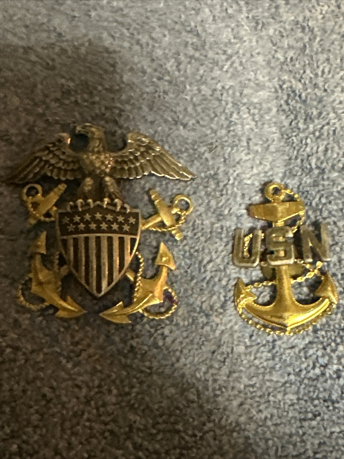 Navy Office Eagle Shield Crossed Anchors Sterling Sil… - Gem