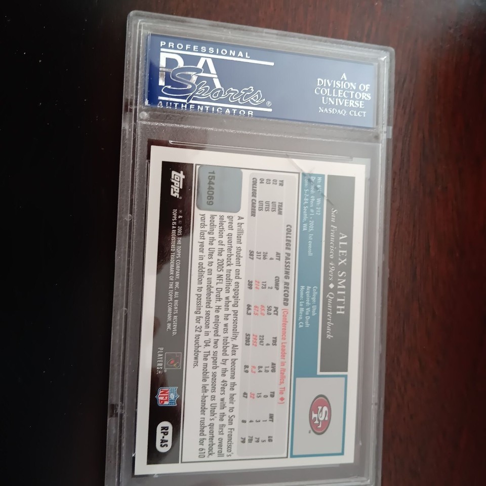 2005 Topps Alex Smith Rookie Premier Autograph PSA 10 | eBay