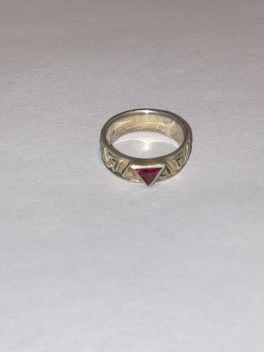 Vintage PSC 925 Sterling Silver Ring with Red Stone Size 5 FREE SHIP | eBay