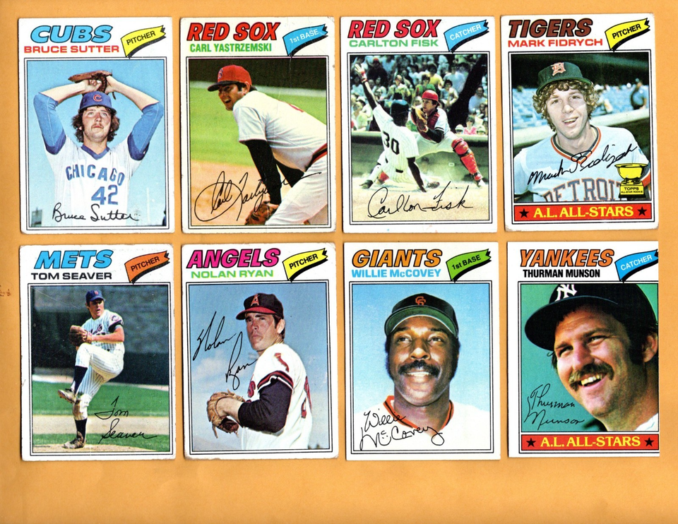 1977 TOPPS BASEBALL COMPLETE SET (660) RYAN ROSE DAWSON MURPHY RC P-G ...