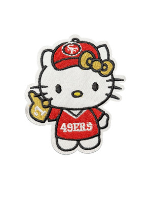 Hello Kitty San Francisco 49ers Football Sanrio Patch, Iron On/Sew On ...
