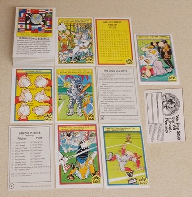 VINTAGE 1976 FUNKY FACTS MLB BASEBALL TRADING CARD SET some interesting ...