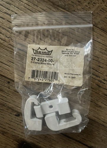Remo 27-2324-00 Legato Marching Snare C-Clamp w/ Holes White 3 Pak | eBay