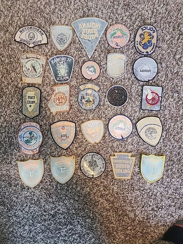 Mixed Lot Of 25 Various Police Department State Trooper Shoulder ...