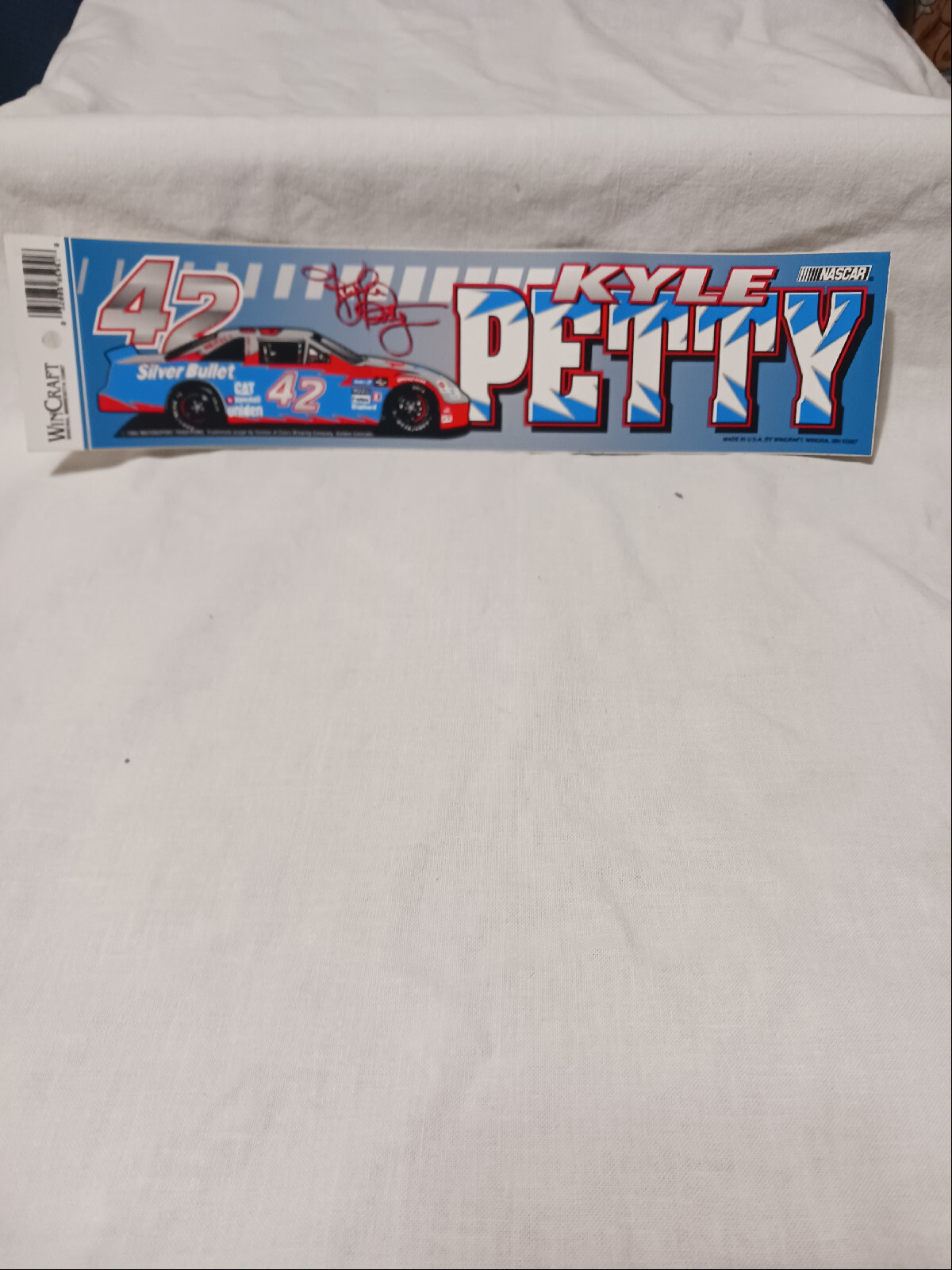 VINTAGE KYLE PETTY BUMPER STICKER, 1995, COORS SILVER BULLET, WINCRAFT ...