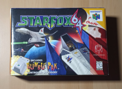 Star Fox 64 With Rumble Pack N64 CIB Complete in Box (Nintendo 64, 1997 ...