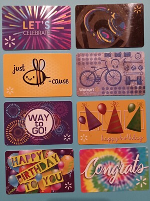 WALMART CARDS " 8 CARDS~BRAND NEW ~ GREAT PRICE~ LET'S CELEBRATE" | eBay