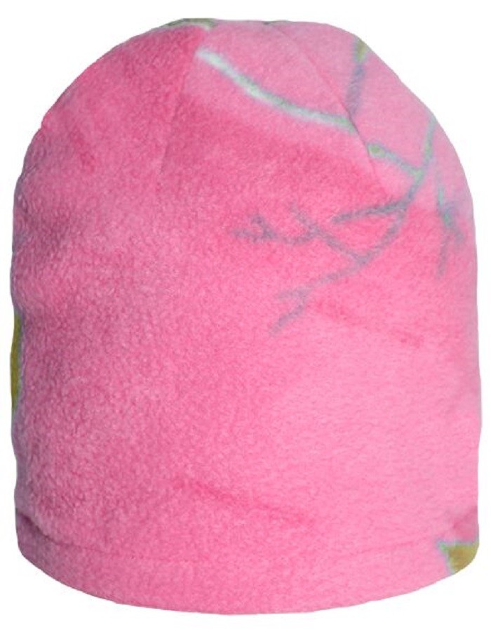 GRAY RIBBED REVERSIBLE LADIES PINK FLEECE STOCKING HAT BEANIE, REALTREE ...