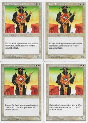 MTG: AKRON LEGIONNAIRE 5th Edition RARE; played, Excellent condition x4 ...