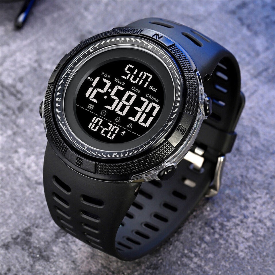 SKMEI Men Watch Outdoor Digital Sport Wristwatch Countdown LED Light ...